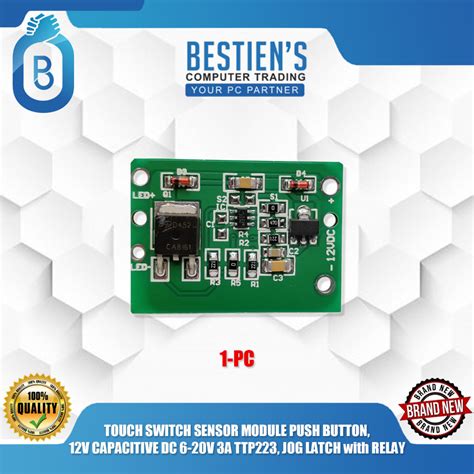 Touch Switch Sensor Module Push Button 12v Capacitive Dc 6 20v 3a Ttp223 Jog Latch With Relay
