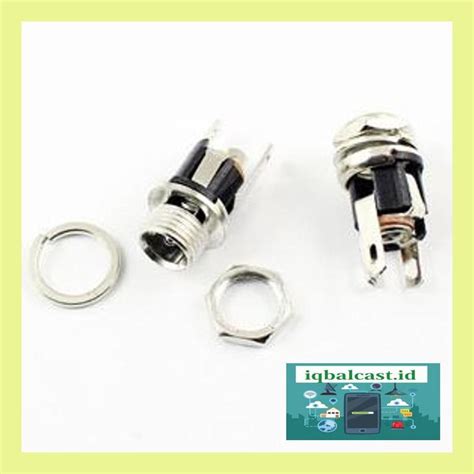 Jual Blbjzk Dc 025M Dc Power Outlet Female Charger Socket 3 Pin Dip 5 5 2 1Mm An06 Tanas4Bl
