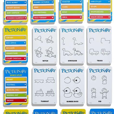 Pictionary Drawing Board Game For 2 Teams Of Players Ages 8 And Up