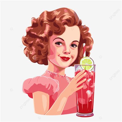 秀蘭鄧波爾 向量 貼紙剪貼畫捲髮女孩拿著酒精飲料卡通 貼紙 剪貼畫向量圖案素材免費下載，png，eps和ai素材下載 Pngtree
