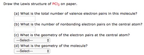 Solved Draw The Lewis Structure Of PCl On Paper A What Chegg Com