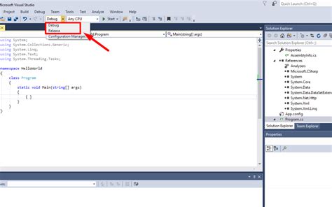 Visual Studio Debug Release Button Ultimate Qa