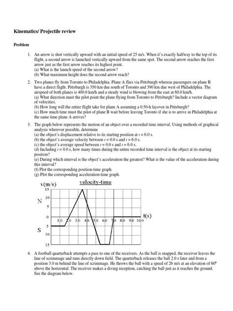 Kinematics Review Questions Kinematics Flight