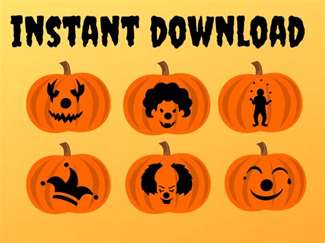 Creepy Clown Pumpkin Stencils Free Printable Pumpkin