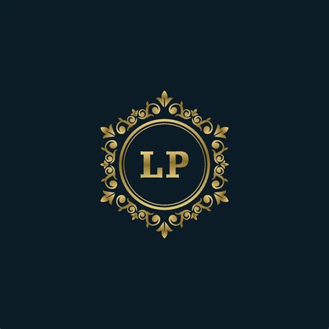 Letter Lp Logo With Luxury Gold Template Elegance Logo Vector Template