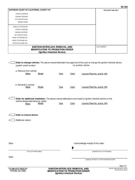 California Ignition Interlock Device 6 Free Templates In Pdf Word Excel Download