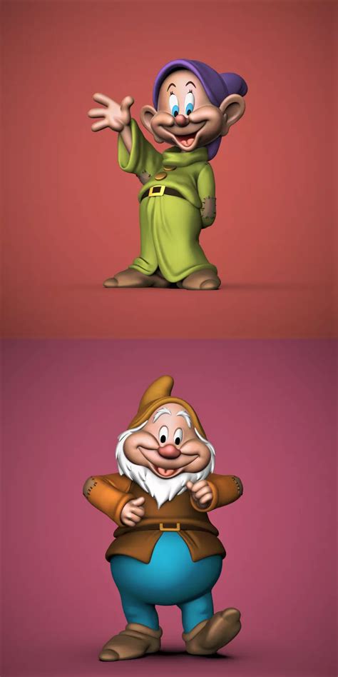 Dopey Dwarf And Happy Dwarf Free High Quality Models