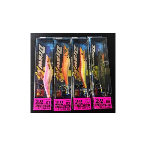 Owner Draw 4 Squid Jigs Color 5 Squid Size 3 0