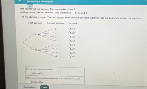 Solved One Spinner Has Two Sections They Are Marked A And Chegg Com