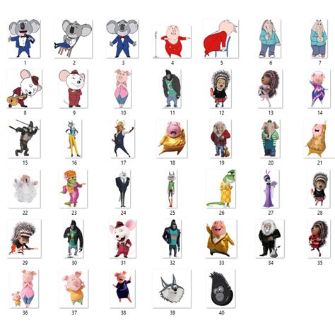 Instant Download Sing 2 Png Sing 2 Clipart Sing 2 Alphabet Digital