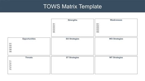 Tows Matrix Template