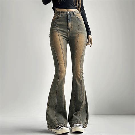 당출🚀 기본롱ver몸매보정 반하이웨스트 빈티지 절개라인 스판 부츠컷 데님팬츠 2color 에이블리