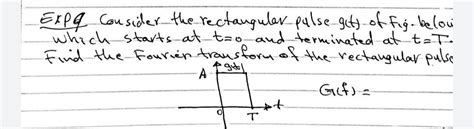 Solved Expq Consider The Rectangular Pulse Gets Of Fig Chegg