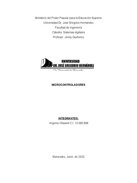 Microcontroladores Digitales Pdf Microcontrolador Clases De Computadoras