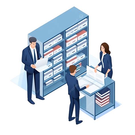 문서 파일 폴더를 관리하는 아이소메트릭 직원 파일 문서 폴더 Png 일러스트 및 이미지 에 대한 무료 다운로드 Pngtree