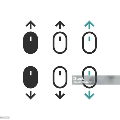 scroll up down icons stock illustration download image now arrow