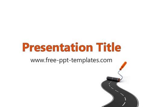 Free Road Construction Concept Powerpoint Template Designhooks