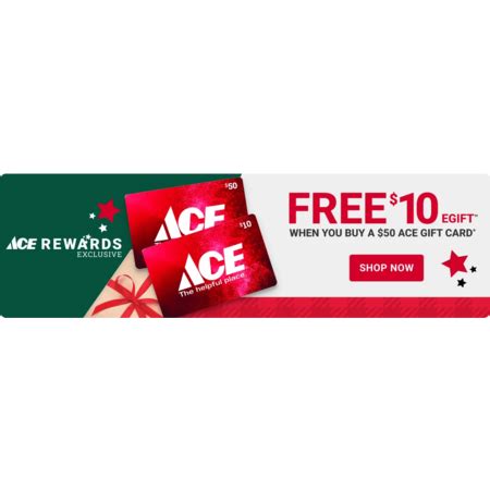 Ace Hardware Rewards Members Free 10 Egfit Card W 50 Ace T Card