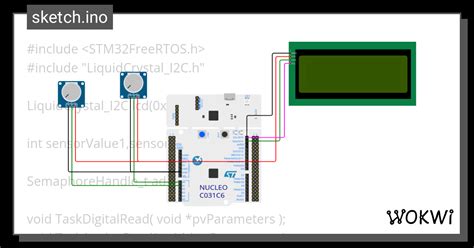 Two Potentiometer Displaying On Lcd Using Semaphore Copy Wokwi ESP32 STM32 Arduino Simulator