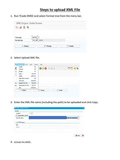 Steps To Upload Xml File Pdf