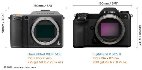 Hasselblad X1d Ii Vs Fujifilm Gfx 50s Ii Detailed Comparison