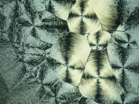 Closeup Shot Of Liquid Crystal Under Polarized Light Microscope Showing