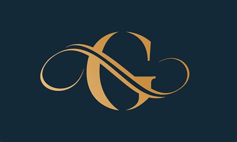 골드 색상의 럭셔리 편지 G 로고 템플릿입니다 현대적인 유행의 이니셜 고급 G 문자 로고 디자인 로얄 프리미엄 문자 G 로고