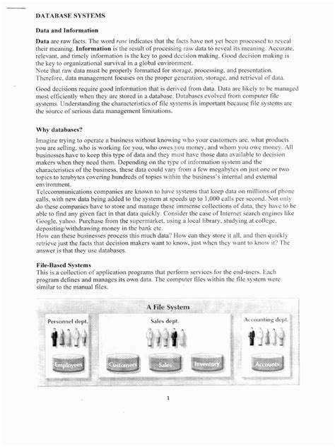 1 database systems pdf databases computer data storage