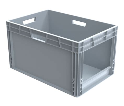 Stackable Euro Pick Bin 65l Grey 600 X 400 X 340mm Alison Handling
