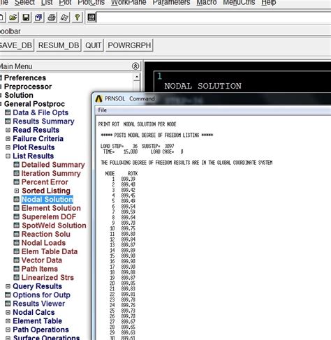 How Can I Get The Angular Velocity In Ansys Apdl When The Procedure Is