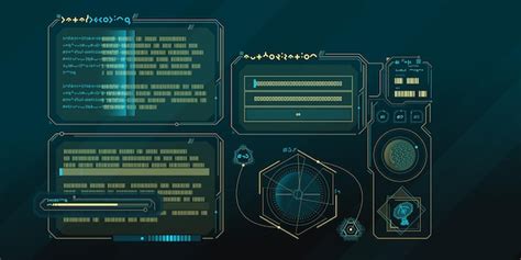 Premium Vector Scifi Hud Interface For Data Research