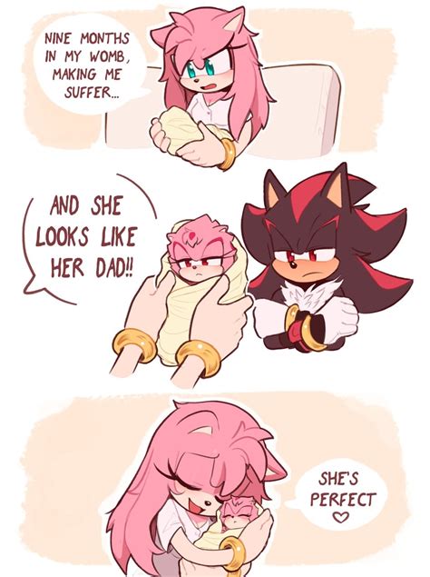 Amy Rose Shadow The Hedgehog And Maria The Hedgehog Original And 1