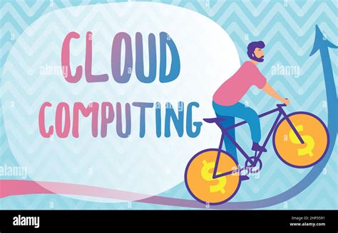 Hand Writing Sign Cloud Computing Word Written On Use A Network Of Remote Servers Hosted On The