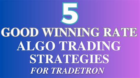 Tradetron Good Return Startegies Tradetron Power Star Algo Trading Youtube