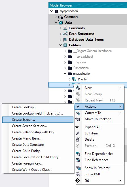 How To Create Screens Start Origam Community