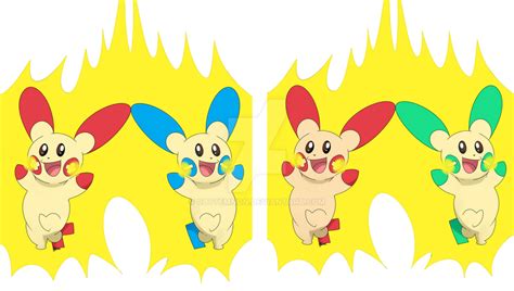 Pkmn Plusle Minun By Clytemnon On Deviantart
