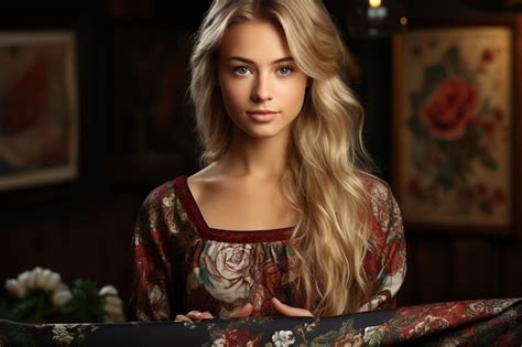 Premium Ai Image Blonde German Woman