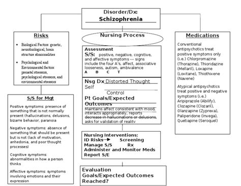 Schizophrenia Concept Map Pdf Schizophrenia Antipsychotic