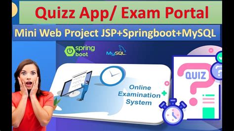 Quiz App Exam Portal Using Springboot Mysql Jsp Html Bootstrap Mini Project Youtube