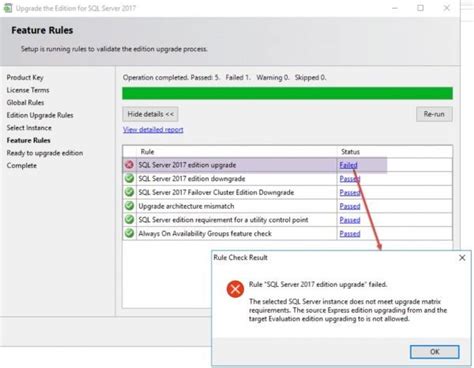 Sql Server Upgrade Blocked The Specified Edition Upgrade Is Not