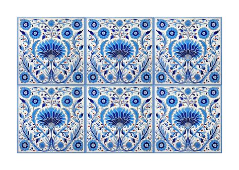 Blue And White Ceramic Tile Turkish Design Kitchen Backsplash Tile