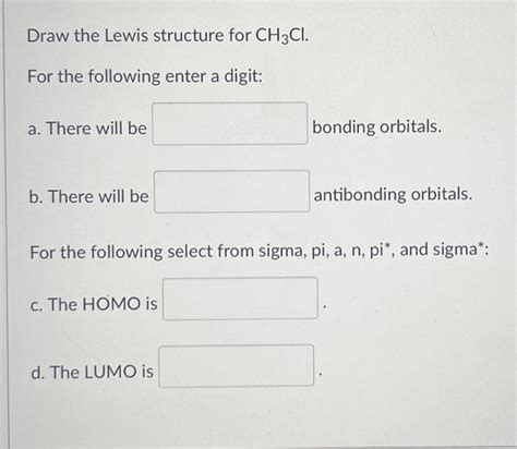 Solved Draw The Lewis Structure For CH Cl For The Following Chegg Com