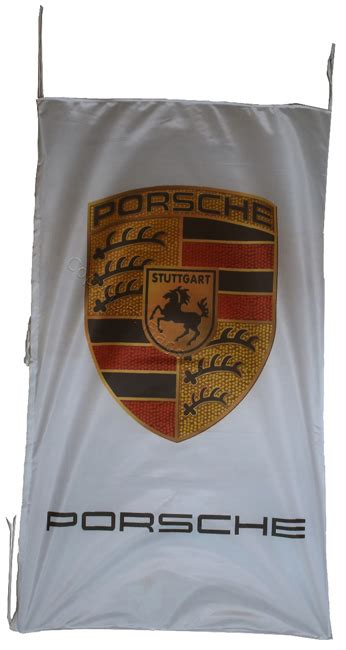 Porsche Vertical White Flag Banner 5 X 3 Ft 150 X 90 Cm Flags