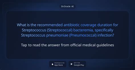 What Is The Recommended Antibiotic Coverage Duration For Streptococcus Streptococcal
