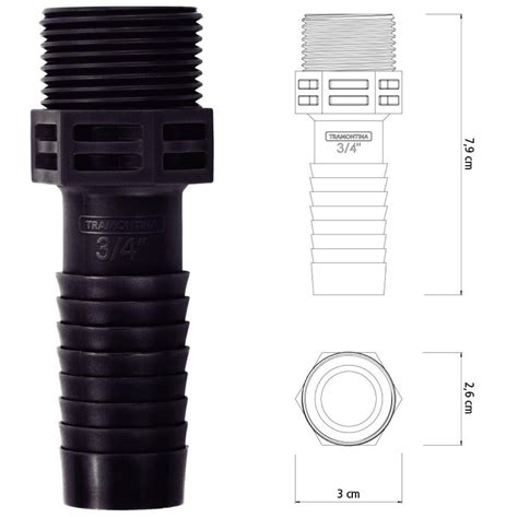 Mangueira 20m Para Bomba Dágua 34 Adaptador Crosca Bucha