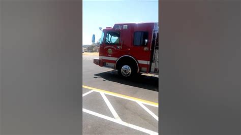 Riverside County Fire Dept Engine 5 Responding To A Vegetation Fire