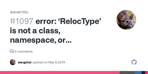Error RelocType Is Not A Class Namespace Or Enumeration Issue