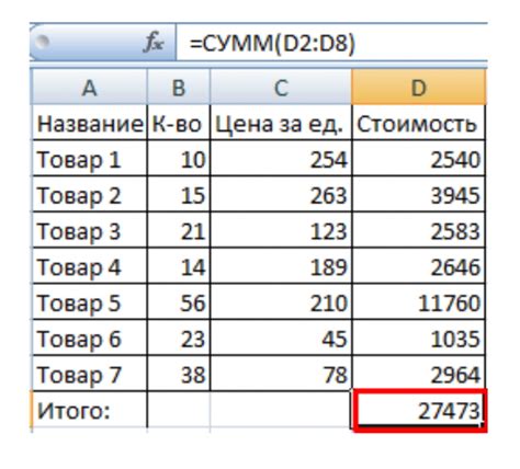 Как вставить и сделать формулу в Excel таблице