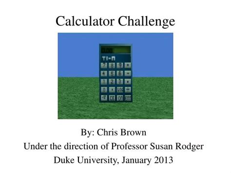 Ppt Calculator Challenge Powerpoint Presentation Free Download Id