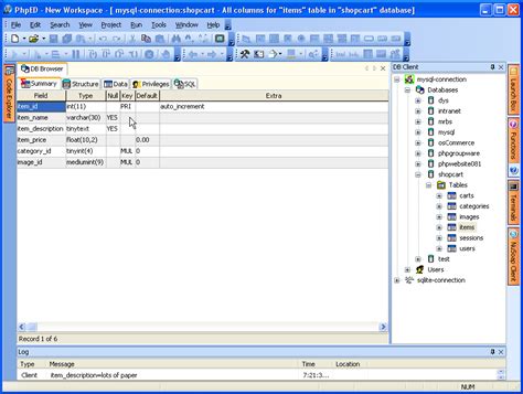 Php Mysql Database Connection Client In Phped